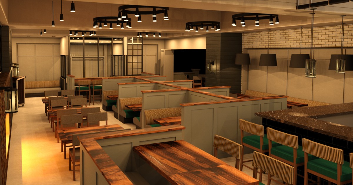Italian Restaurant Base Render | Autodesk Community Gallery