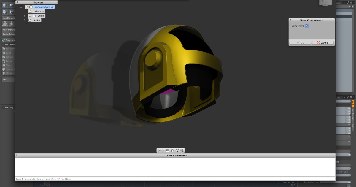 Duft punk helmet | Autodesk Community Gallery
