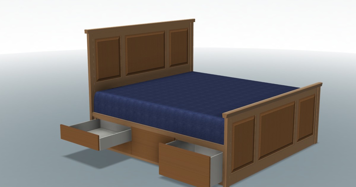 Bed Frame and Storage | Autodesk Community Gallery