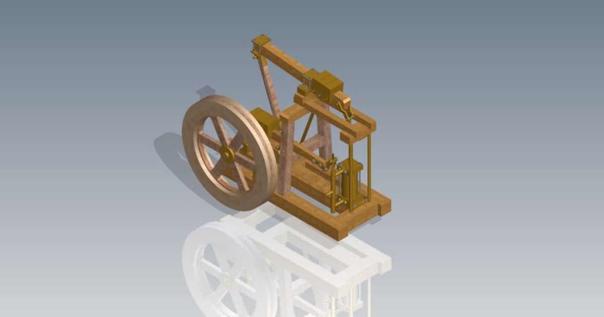 Wood Beam Engine | Autodesk Community Gallery