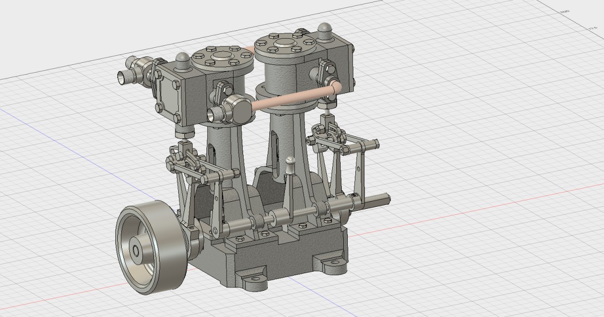 French Twin Steam Engine | Autodesk Community Gallery