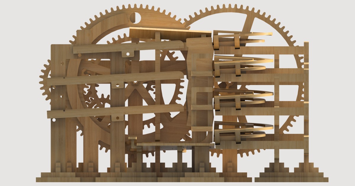 MARBLE MACHINE CLOCK | Autodesk Community Gallery