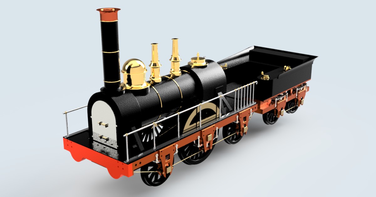 Steam Locomotive with Tender | Autodesk Community Gallery
