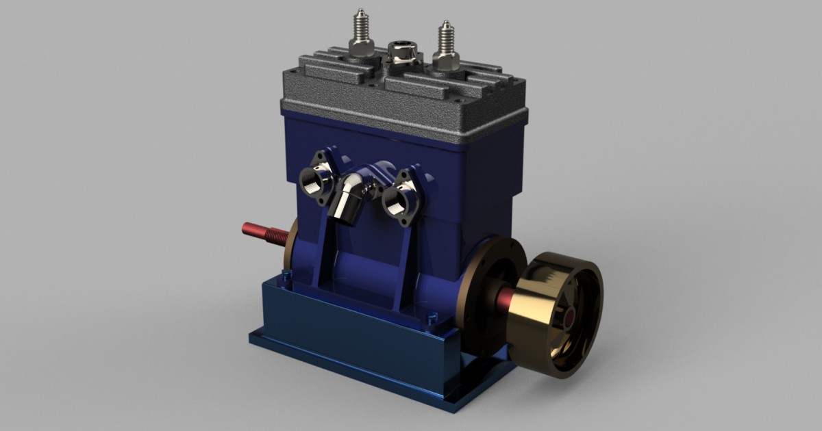 Twin Marine Racing Gas Engine | Autodesk Community Gallery