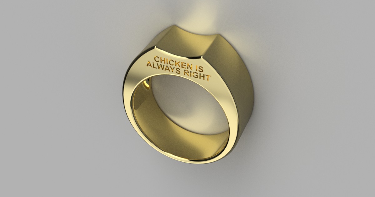 Golden Chicken Ring | Autodesk Community Gallery