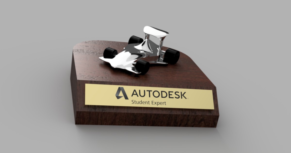 F1 in Schools Trophy - Fusion 360 Badge | Autodesk Community Gallery
