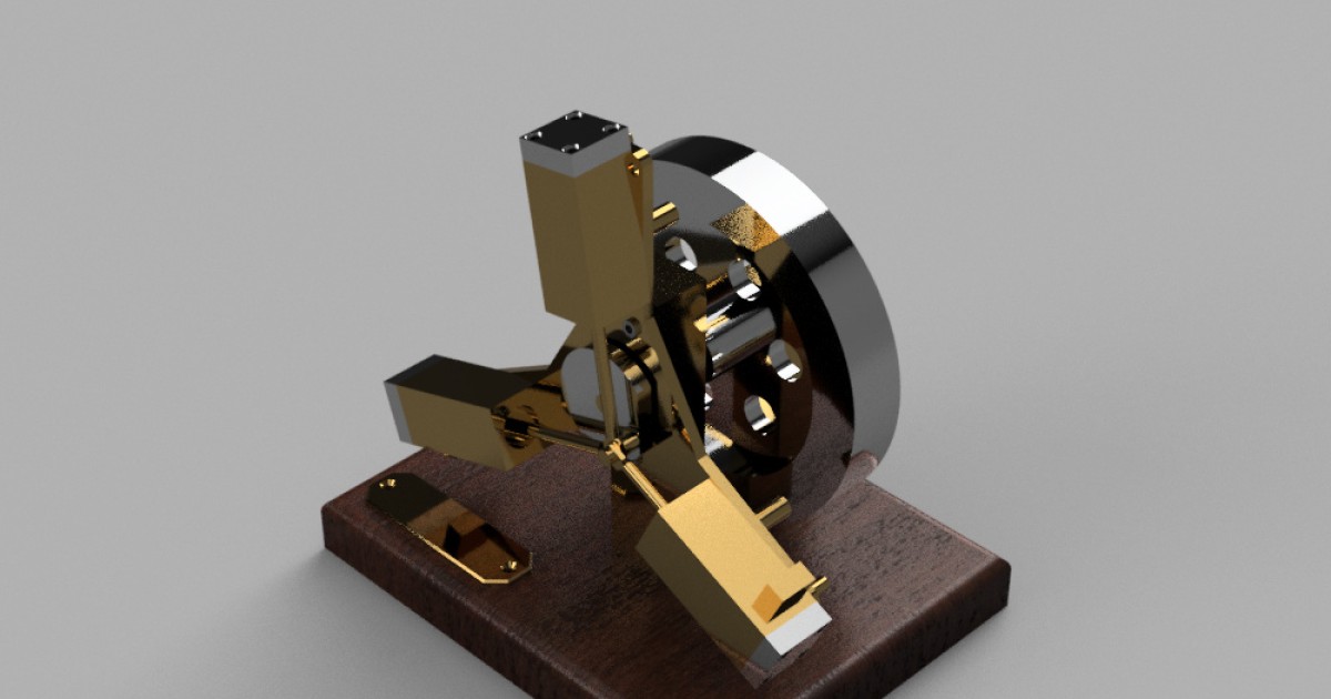 3 cylinder wobbler steam engine | Autodesk Community Gallery