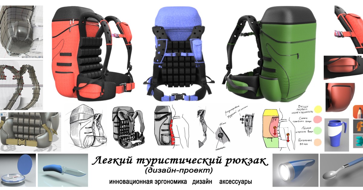 Lightweight tourist backpack | Autodesk Community Gallery