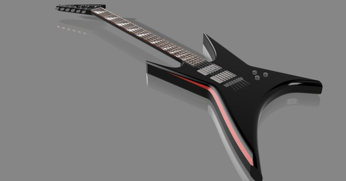 Electric Guitar (Jackson warrior model) | Autodesk Community Gallery