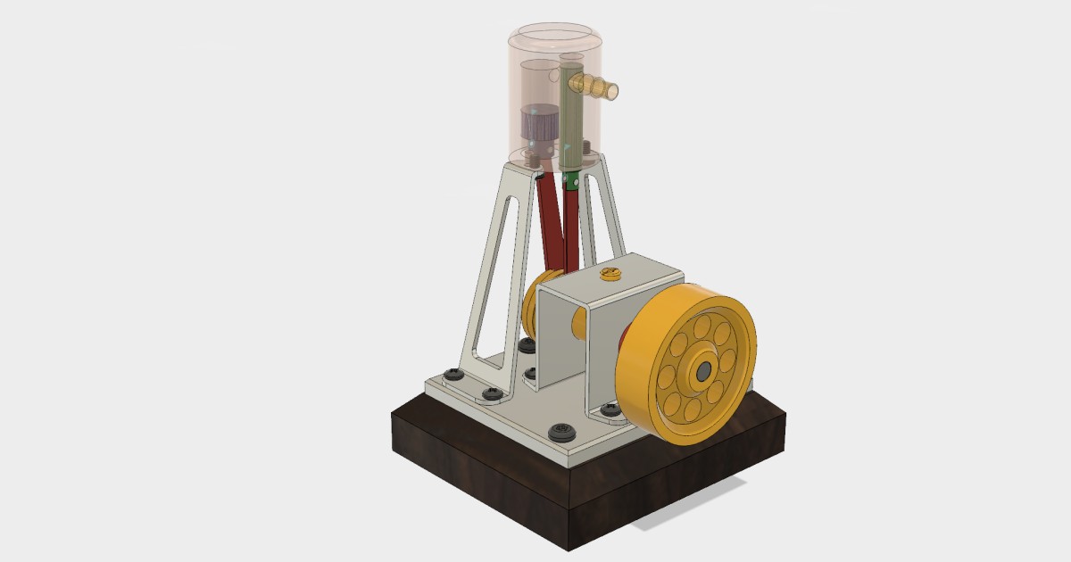 Simple Steam Engine Called "One-Lunger" | Autodesk Community Gallery