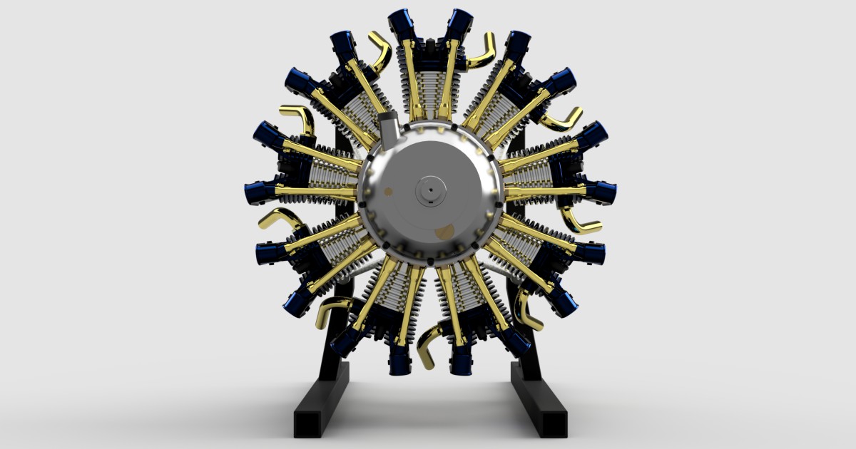 Olsryd 9 Cylinder Radial Engine | Autodesk Community Gallery Olsryd 9 Cylinder Radial Engine | Autodesk Community Gallery