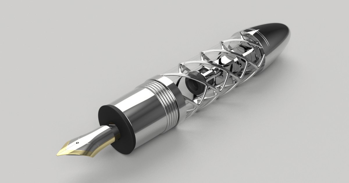 Skeleton Fountain Pen | Autodesk Community Gallery