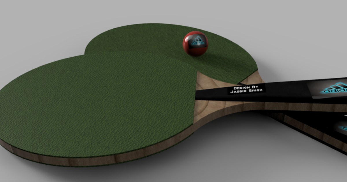 table tennis rackets and ball | Autodesk Community Gallery