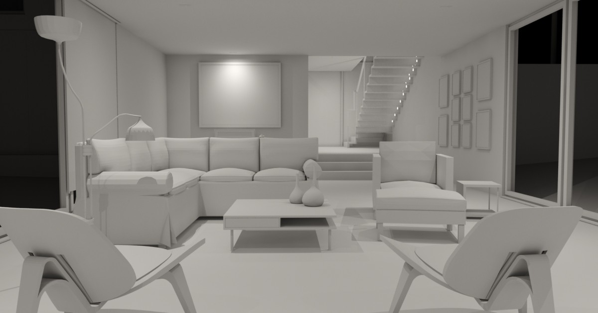 Interior_Clay Renders_Mental Ray | Autodesk Community Gallery