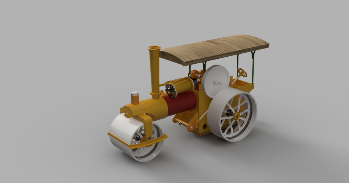 Steam Roller With Oscillating Engine | Autodesk Community Gallery