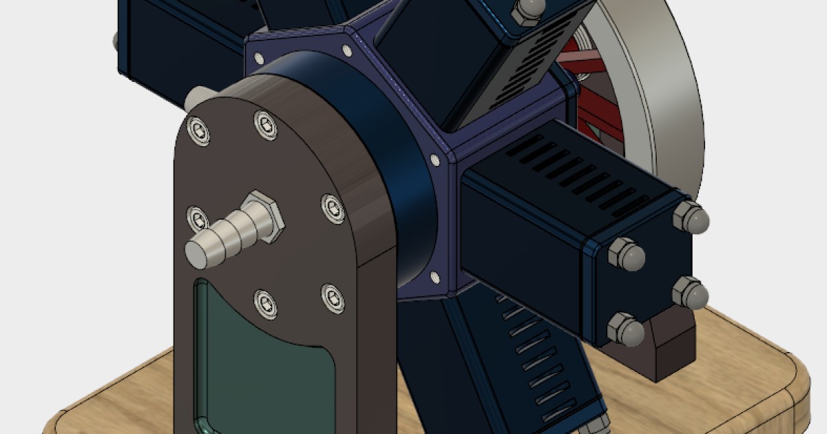 Pneumatic 6 Cylinder Radial Engine | Autodesk Community Gallery Pneumatic 6 Cylinder Radial Engine | Autodesk Community Gallery