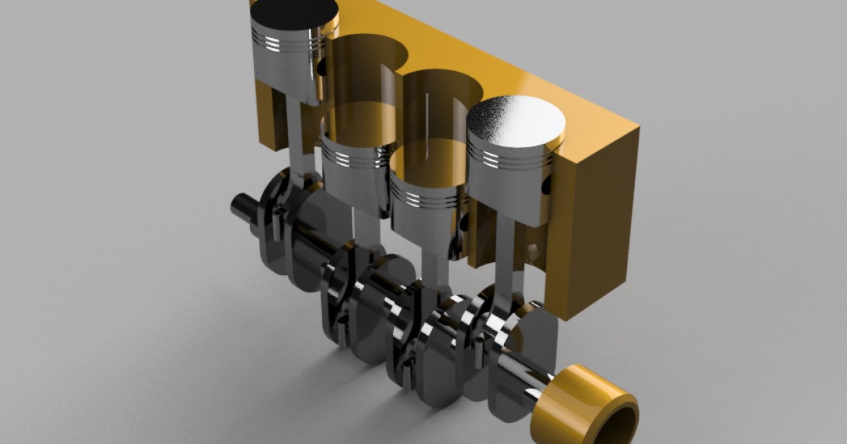 Concept Crankshaft and Piston Block for Combustion Engine | Autodesk ...