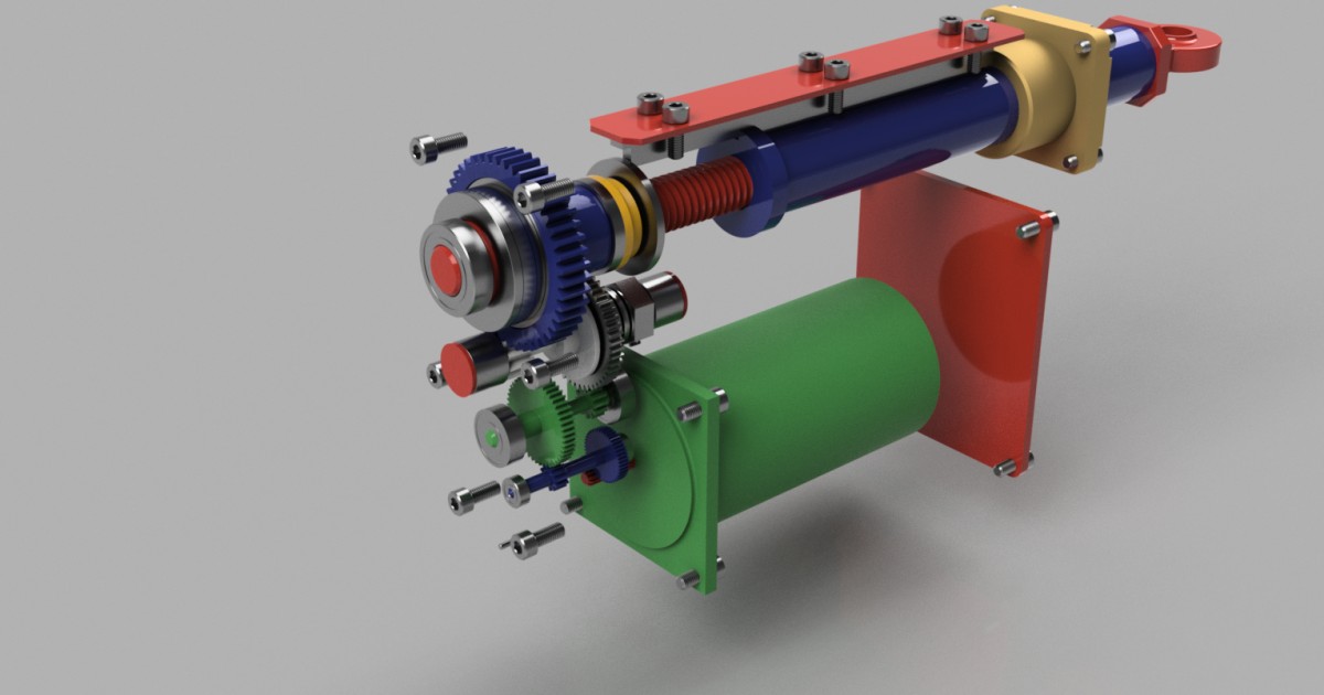 Aircraft cargo door linear actuator | Autodesk Community Gallery Aircraft cargo door linear actuator | Autodesk Community Gallery