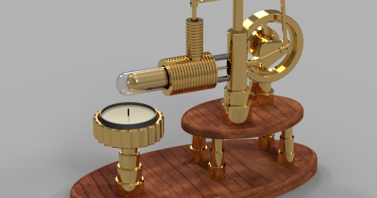 Brass Stirling Engine | Autodesk Community Gallery