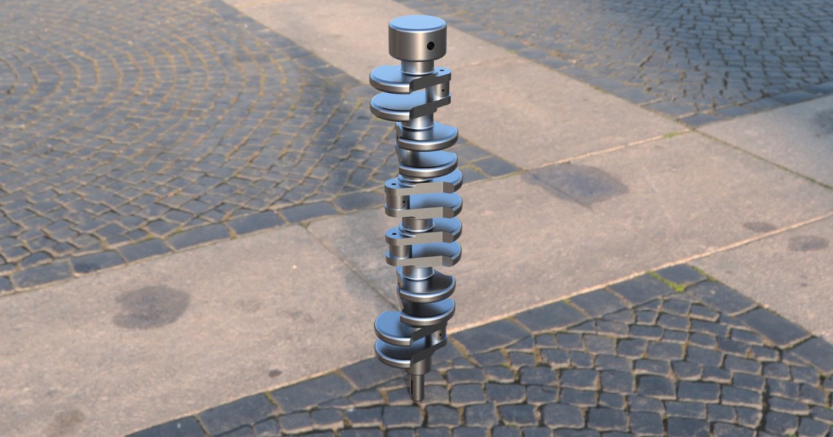 6 cylinder Crankshaft | Autodesk Community Gallery