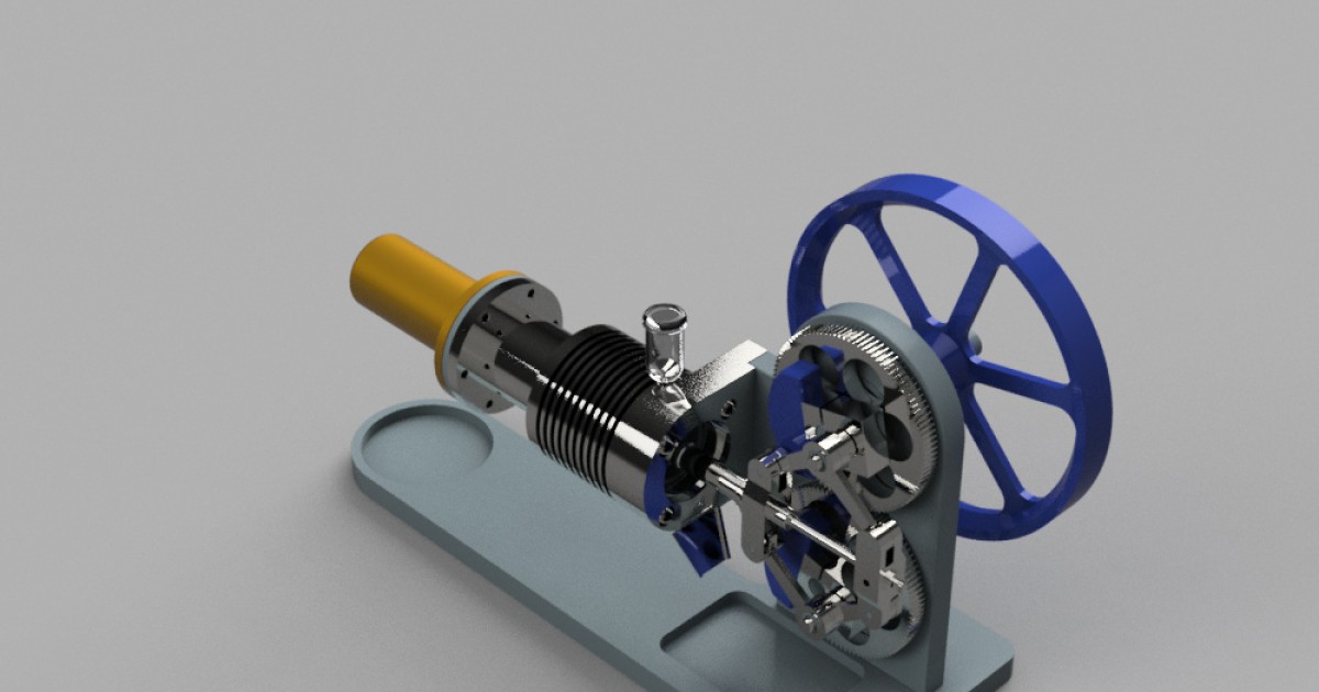 Rhombic stirling engine | Autodesk Community Gallery