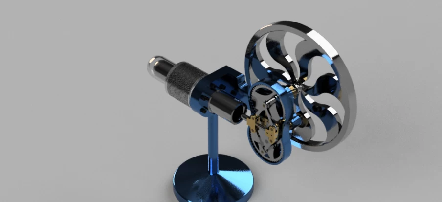 Beta Stirling Engine with Rhombic Drive | Autodesk Community Gallery