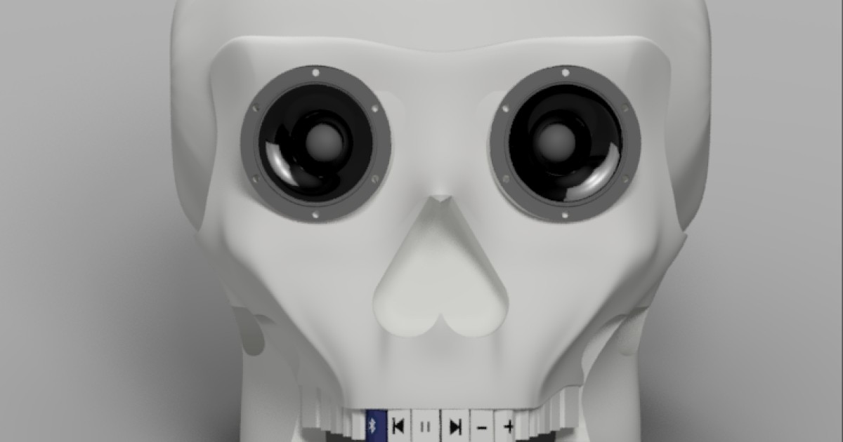 Bluetooth Skull Speaker Autodesk Community Gallery