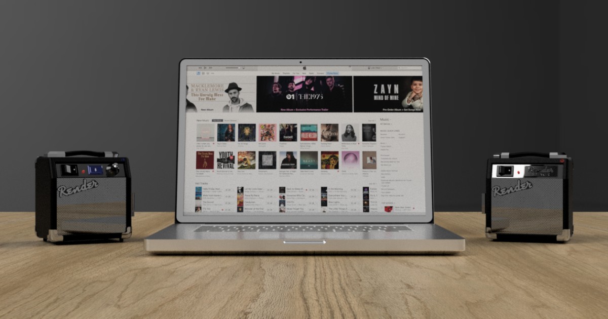 Render Bluetooth Amp Speakers | Autodesk Community Gallery