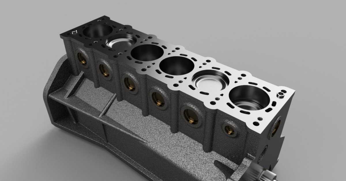 Inline 6 Cylinder Engine Block Autodesk Community Gallery