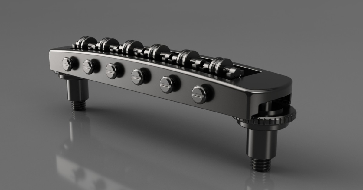 Schaller STM Guitar roller bridge | Autodesk Community Gallery