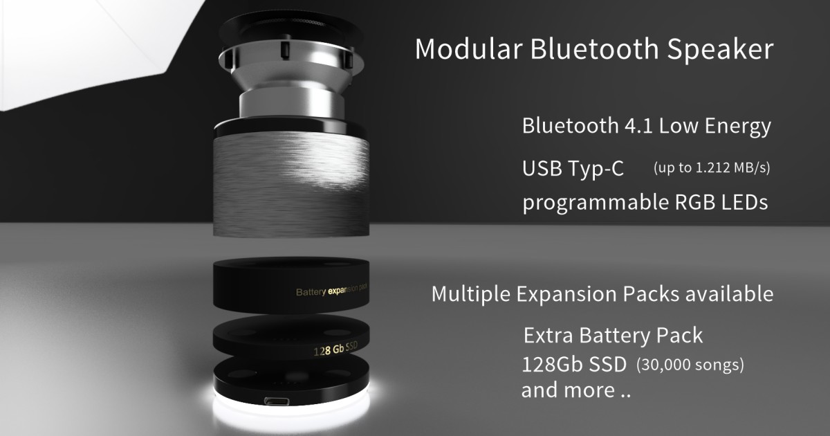 Modular Bluetooth Speaker Autodesk Community Gallery