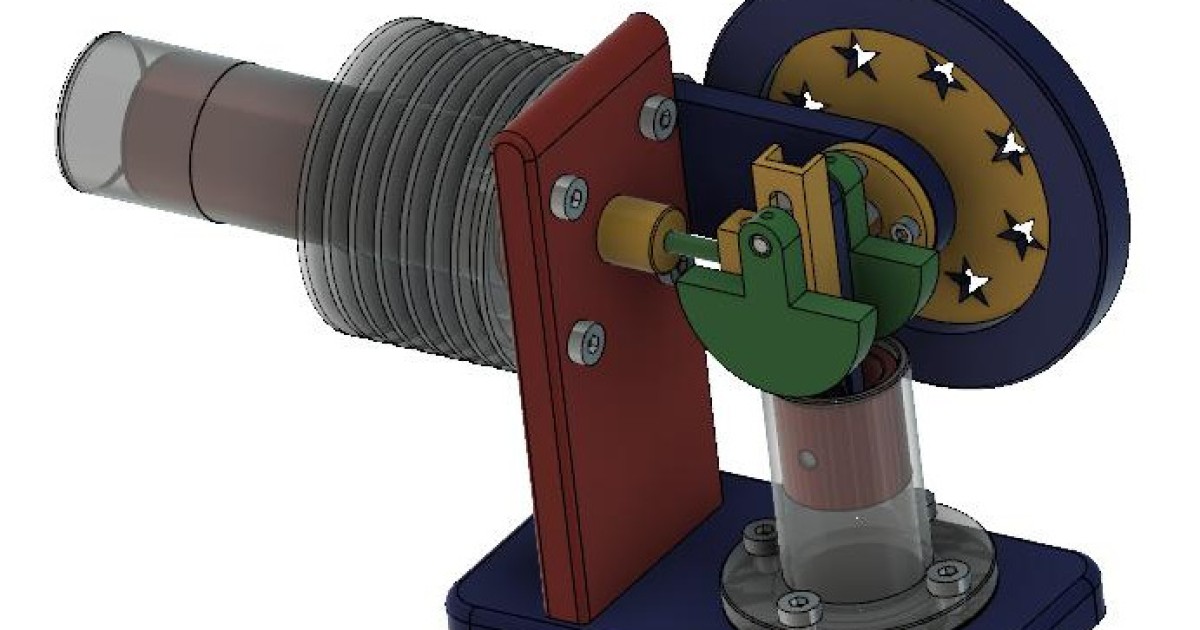 Stirling Engine model #education | Autodesk Community Gallery