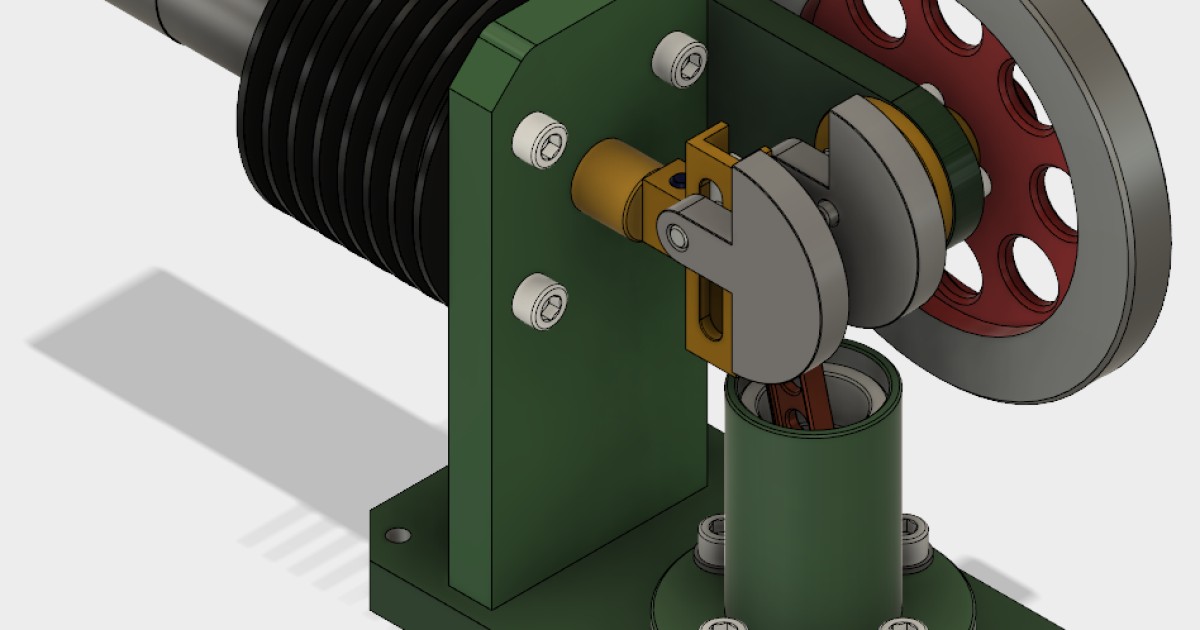 Horizontal Stirling Motor | Autodesk Community Gallery