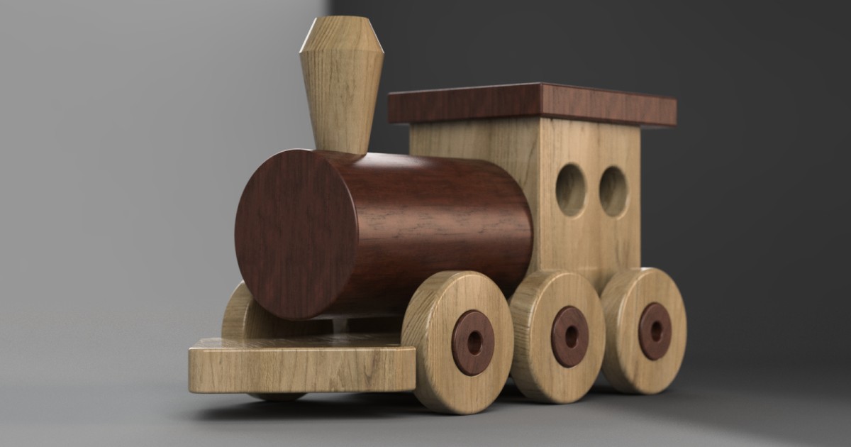 Wooden toy train | Autodesk Community Gallery