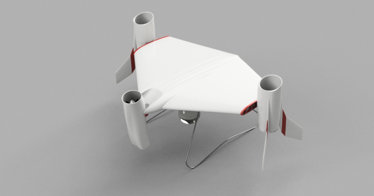 3 motor VTOL EDF drone | Autodesk Community Gallery