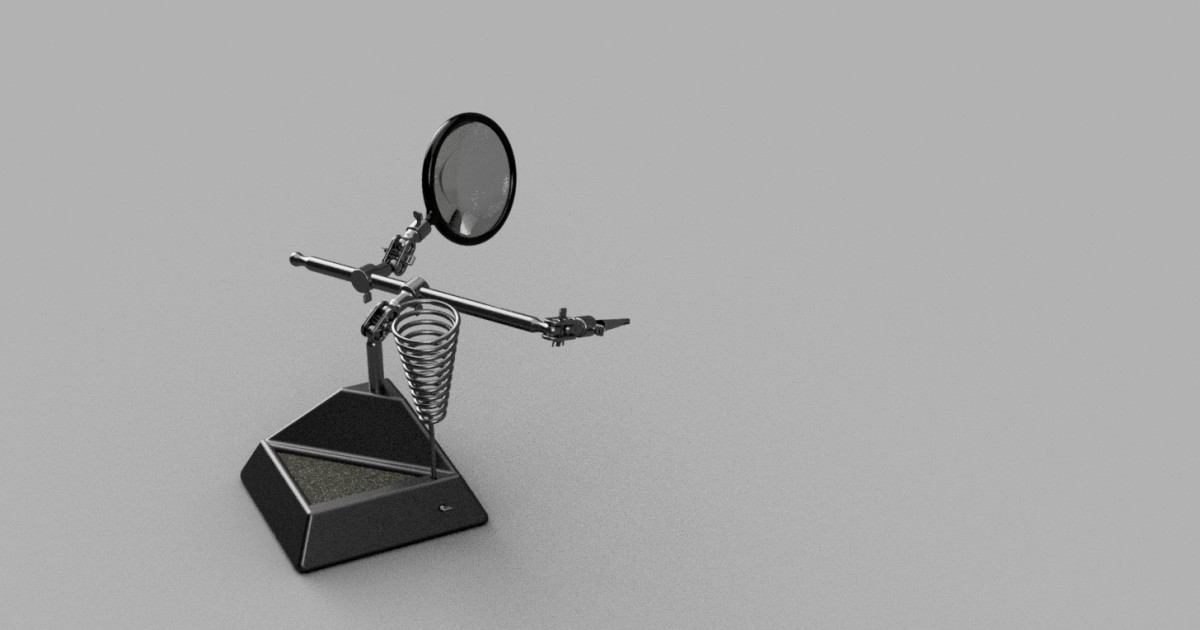 handle for soldering with a magnifying glass and holder for | Autodesk ...