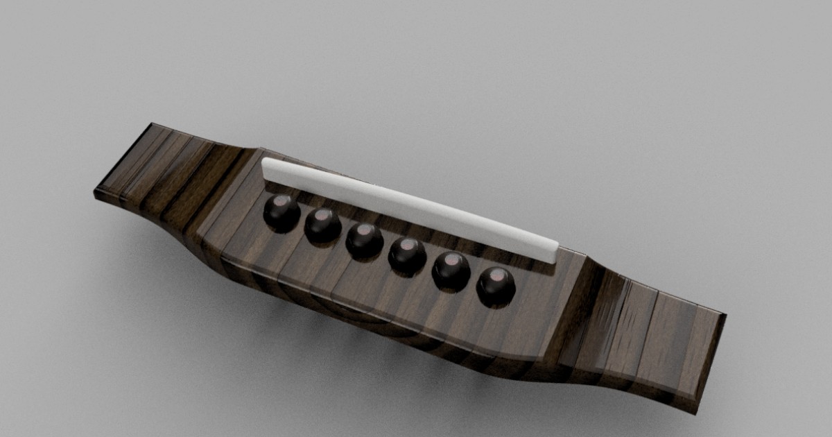 Acoustic Guitar Bridge | Autodesk Community Gallery