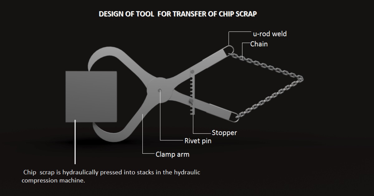 “DESIGN OF TOOL FOR TRANSFER OF CHIP SCRAP” | Autodesk Community Gallery