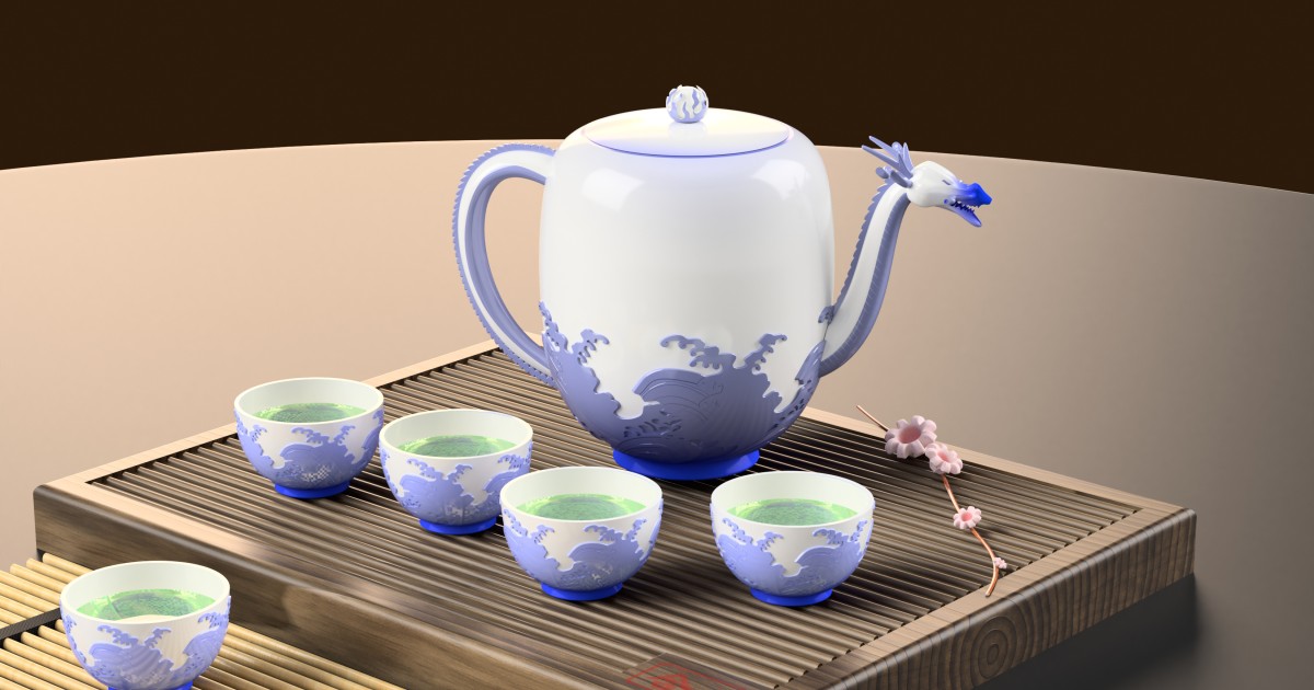 Chinese Tea Set Scene | Autodesk Community Gallery