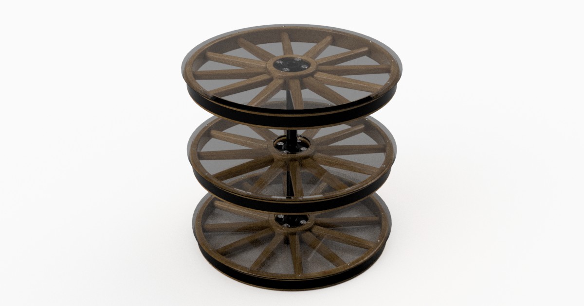 24" Wagon Wheel End Table Concept | Autodesk Community Gallery