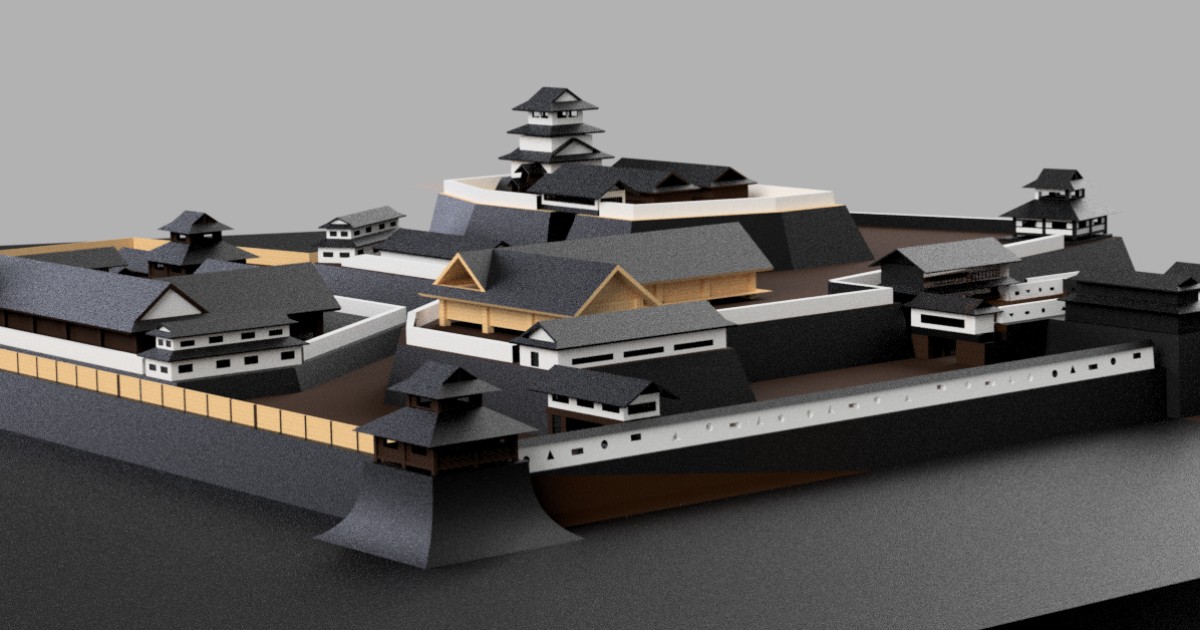 Japanese imaginary castle（ Abridged edition） | Autodesk Community Gallery