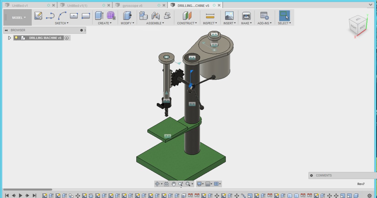 VERTICAL DRILL MACHINEIN MOTION | Autodesk Community Gallery