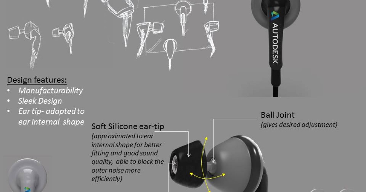 Earphone Design for Audio Technology | Autodesk Community Gallery