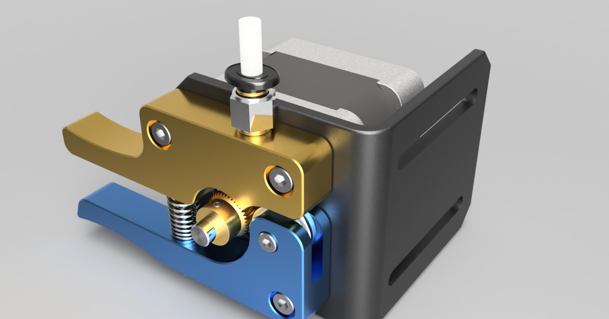 Extruder with mount bracket and motor | Autodesk Community Gallery