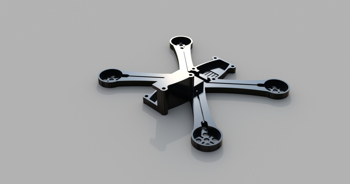 CNC milled multirotor frames using HDPE | Autodesk Community Gallery