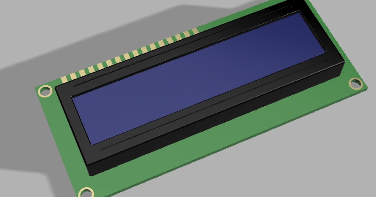 16x2 Character LCD display | Autodesk Community Gallery
