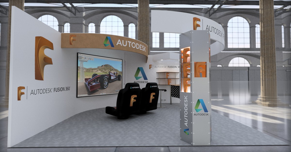 Stand promocional en Fusion 360 | Autodesk Community Gallery