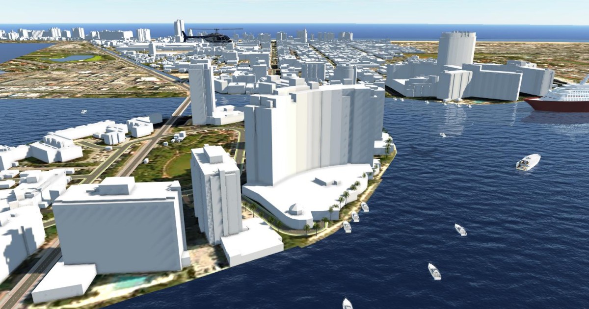 Miami Beach, Florida 3D City Model by CyberCity 3D Context as a Service ...