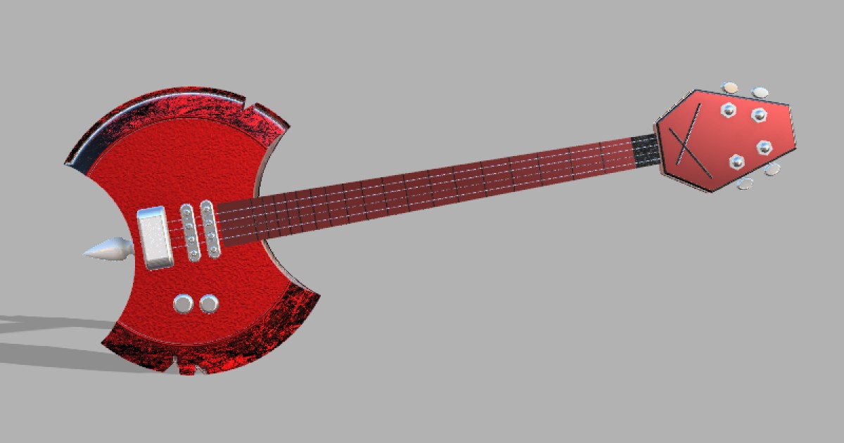 Axe Bass Guitar | Autodesk Community Gallery
