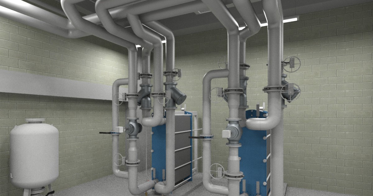 Mechanical#room#heat#exchangers | Autodesk Community Gallery